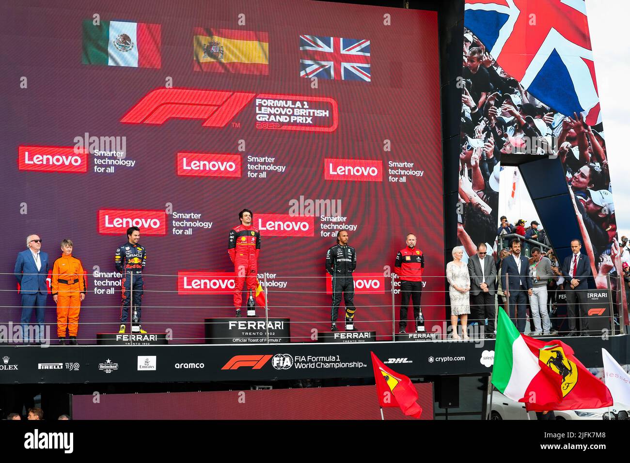 Podium: SAINZ Carlos (spa), Scuderia Ferrari F1-75, SAINZ Carlos (spa ...
