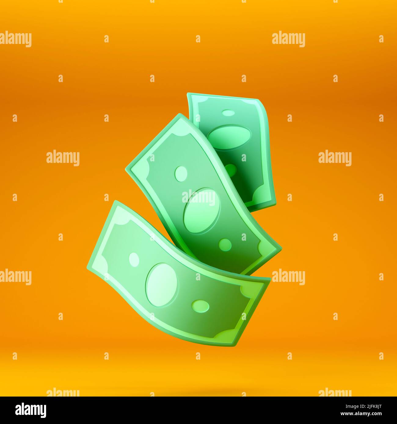 3d render flying dollar bill hi-res stock photography and images - Alamy