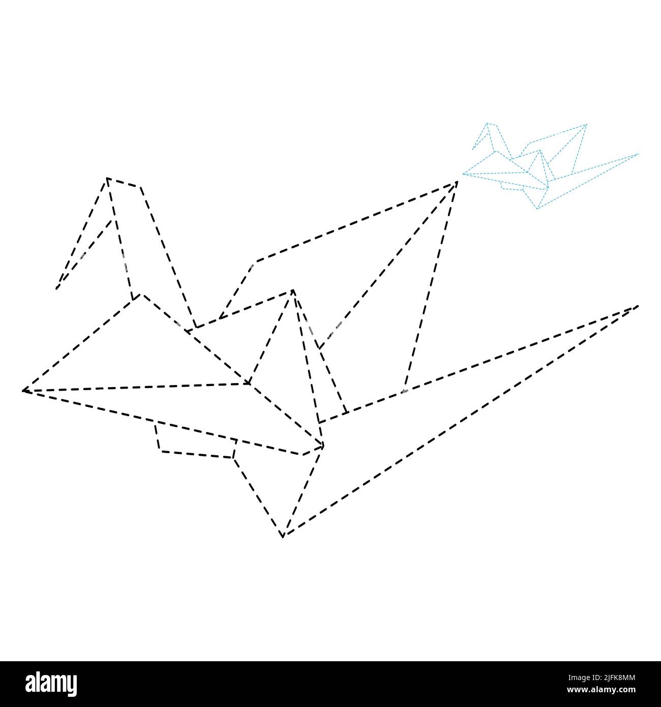Origami Crane Outline