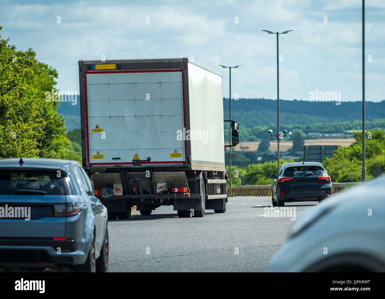Road junction exit to motorway in England UK Stock Photo - Alamy