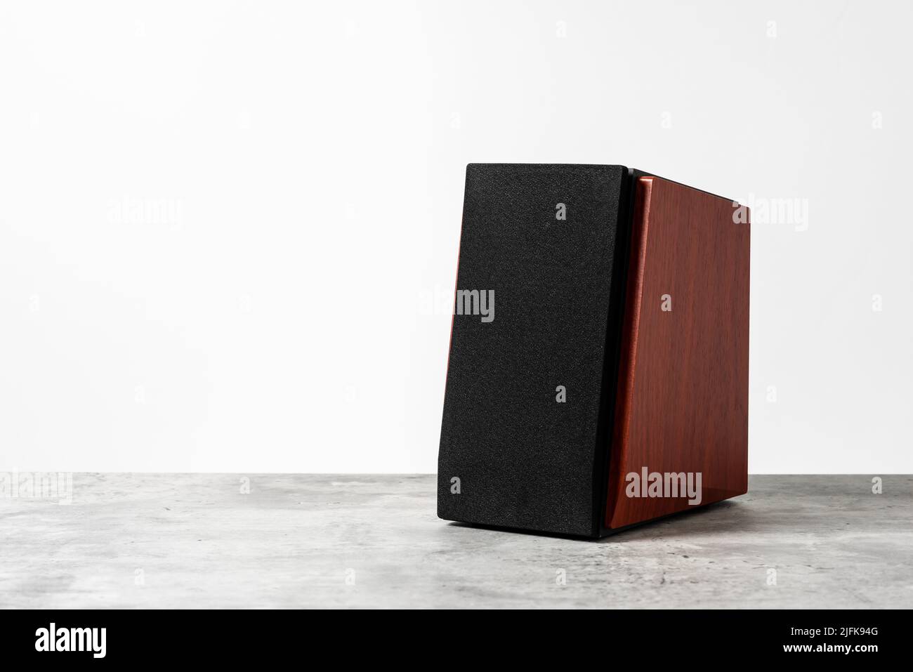 Bookshelf speaker system for home entertainment Stock Photo - Alamy