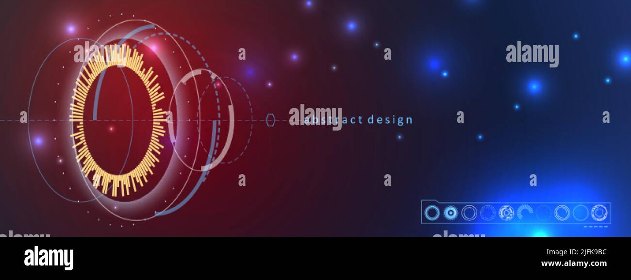 Technologies abstract banner design. IT or cyber space, digital ...