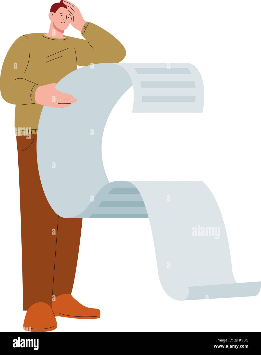 Man confused expression holding Stock Vector Images - Alamy