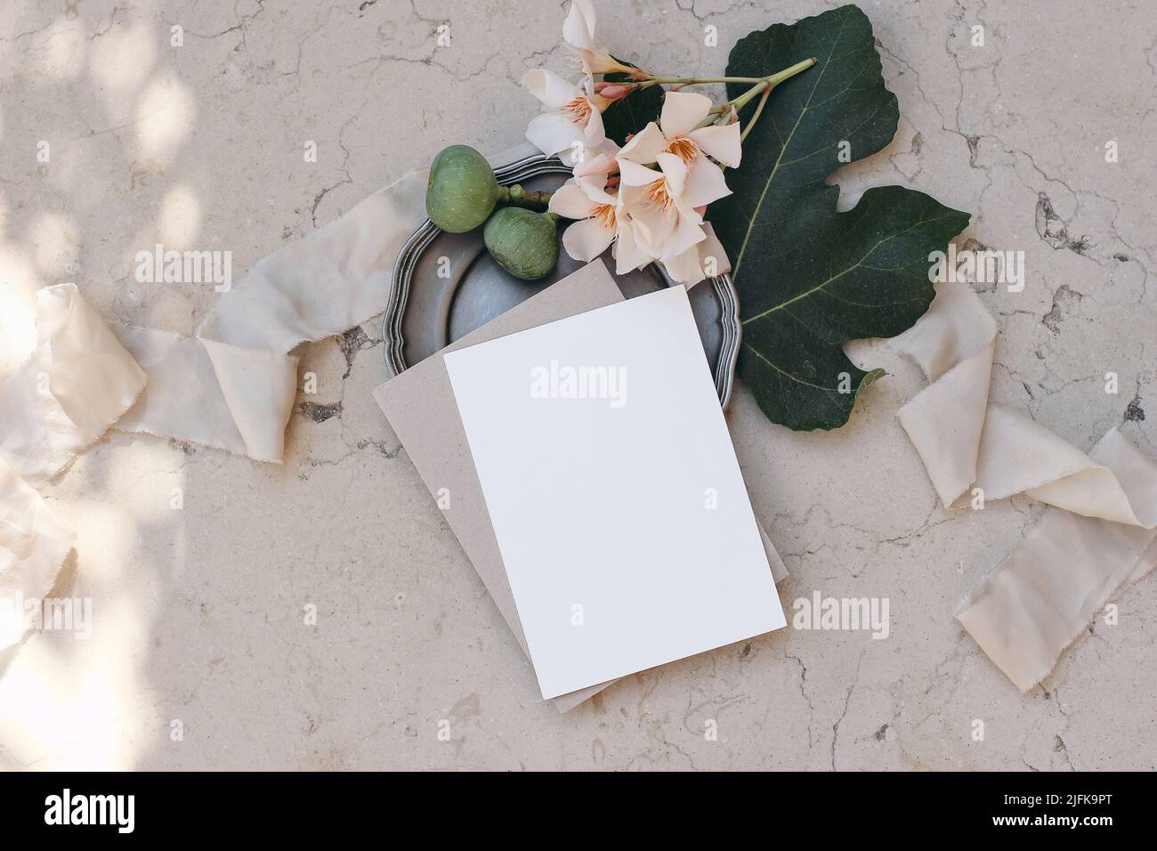Summer branding, wedding stationery. Mediterranean design. Greeting ...
