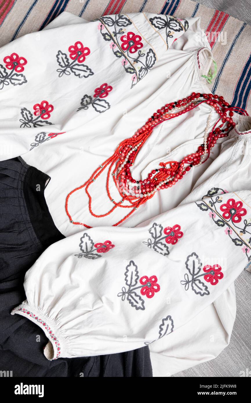 Traditional Ukrainian clothing. Background Stock Photo - Alamy