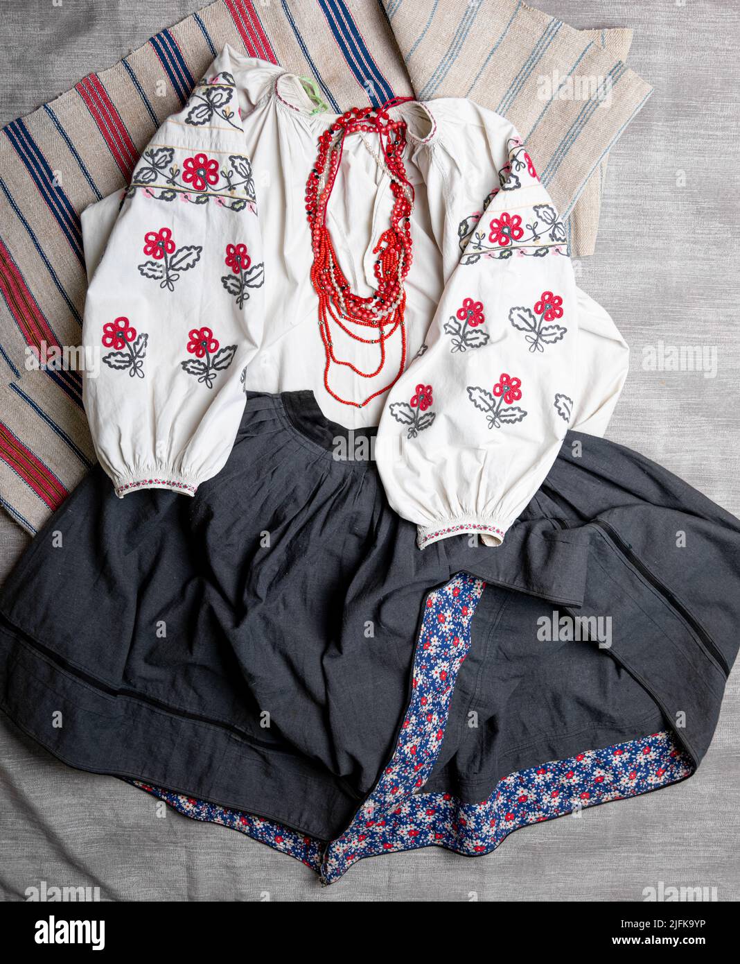 Traditional Ukrainian clothing. Background Stock Photo - Alamy