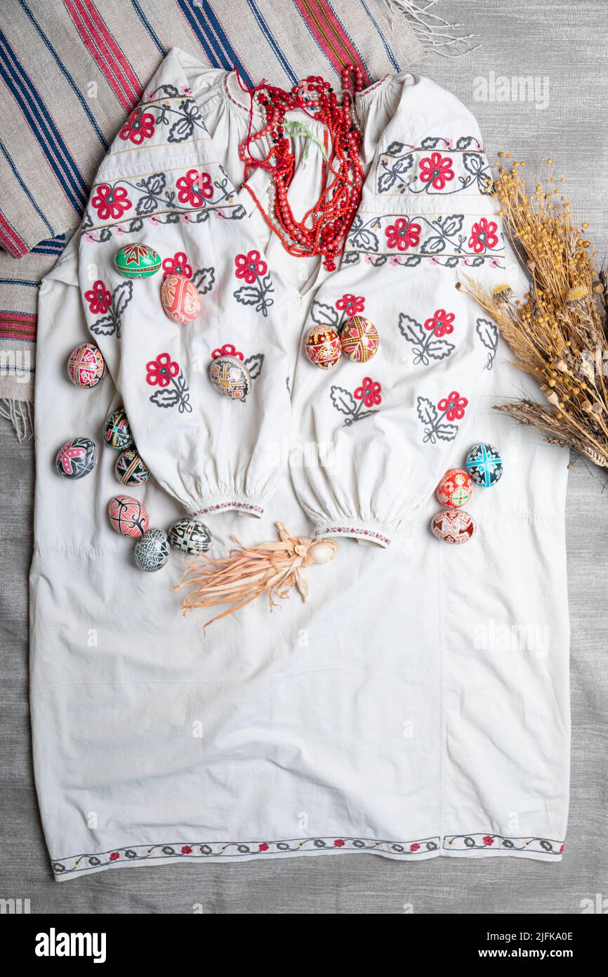 Traditional Ukrainian clothing. Background Stock Photo - Alamy