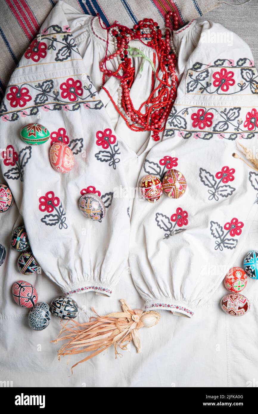 Traditional Ukrainian clothing. Background Stock Photo - Alamy