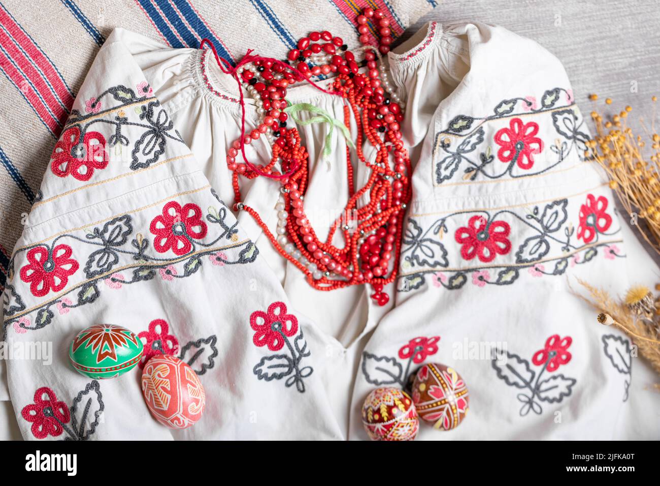 Traditional Ukrainian clothing. Background Stock Photo - Alamy