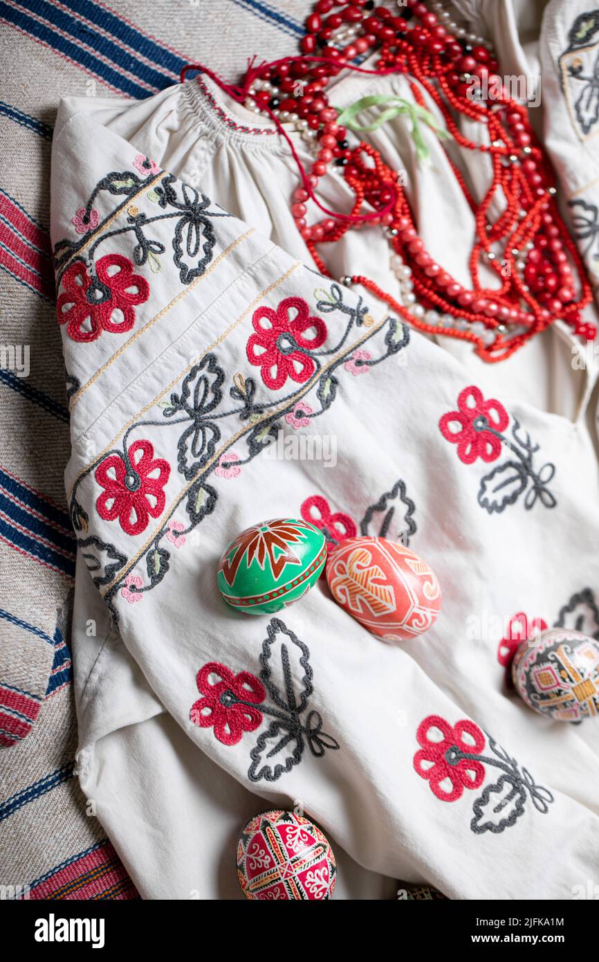 Traditional Ukrainian clothing. Background Stock Photo - Alamy