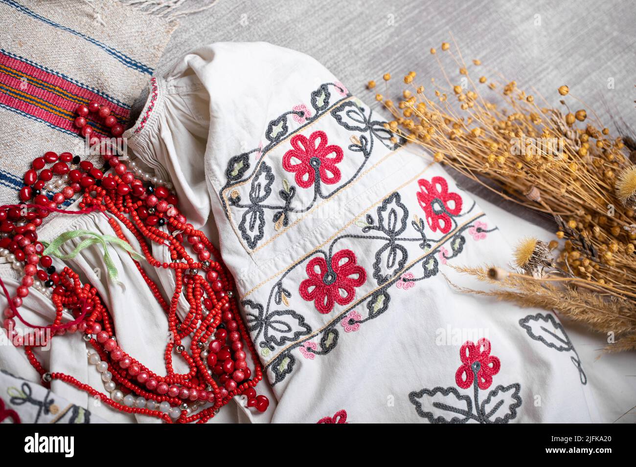 Traditional Ukrainian clothing. Background Stock Photo - Alamy