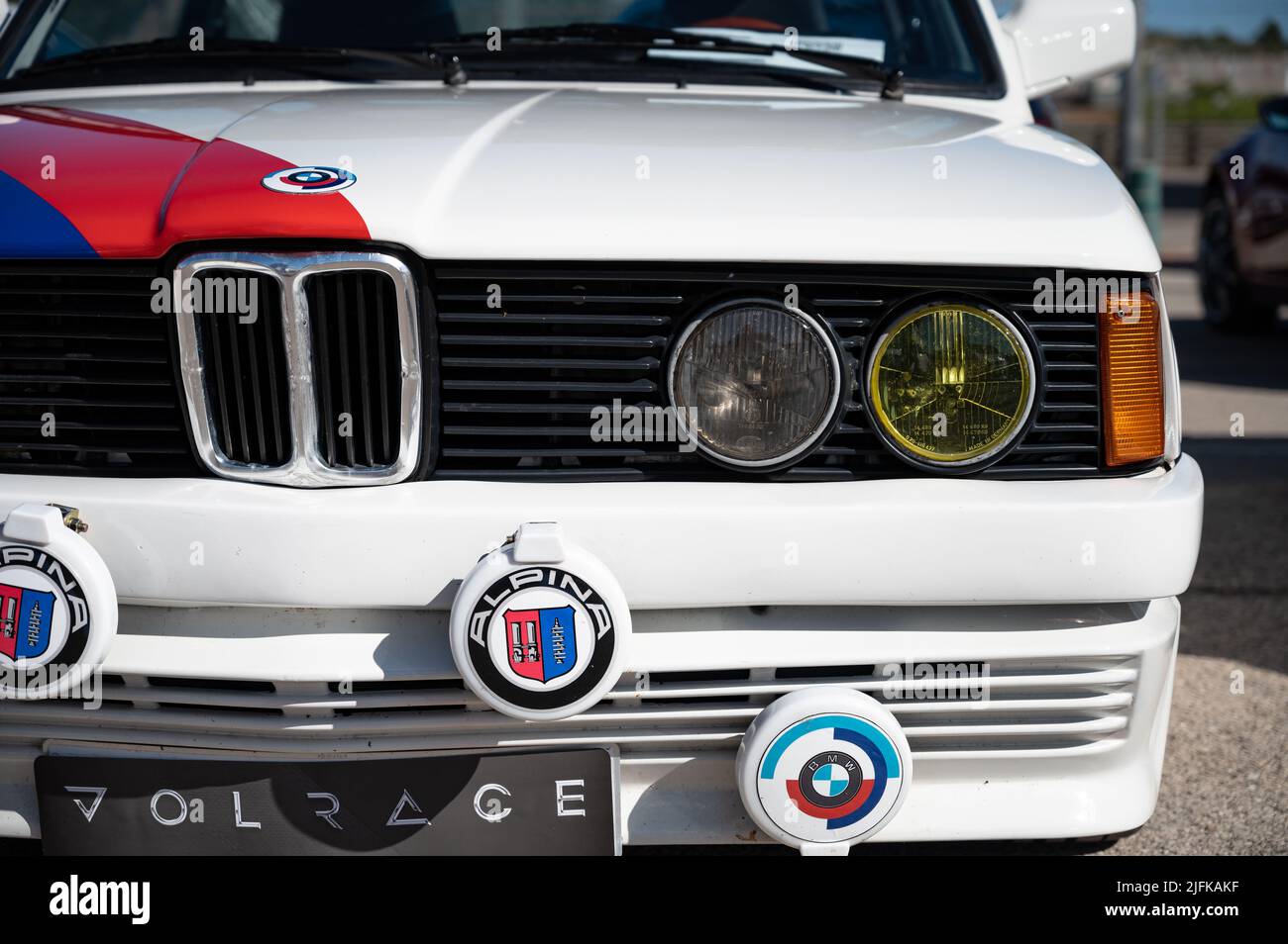 BMW E21 Alpina on the Valencia racing circuit Stock Photo - Alamy