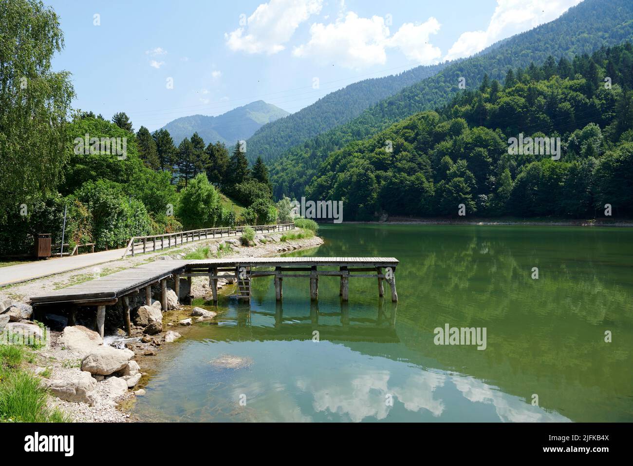 Roncone (Tn), Italy,a view of the lake of Roncone Stock Photo - Alamy