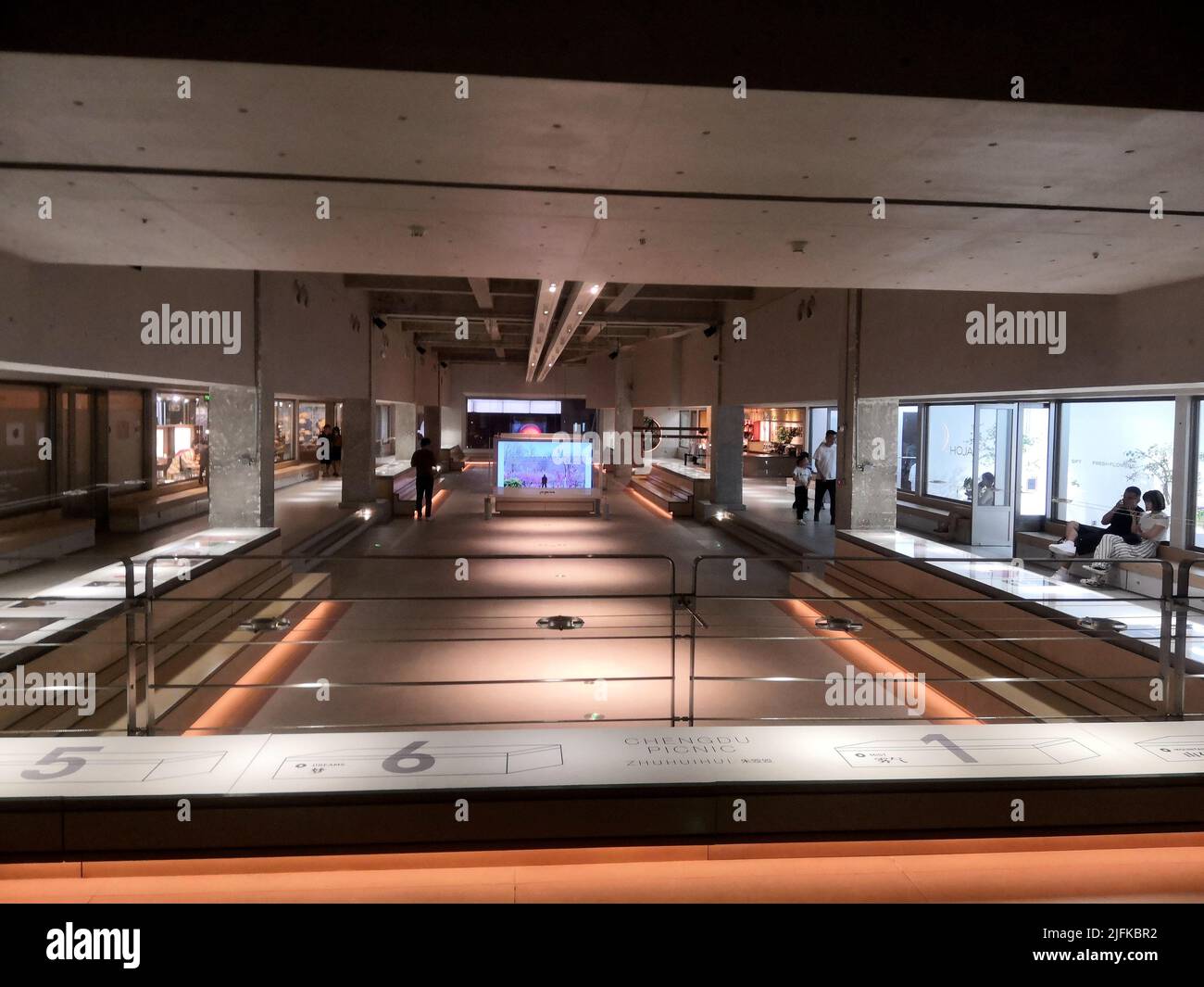 CHENGDU, CHINA - JUNE 30, 2022 - Modern and simple indoor public space ...