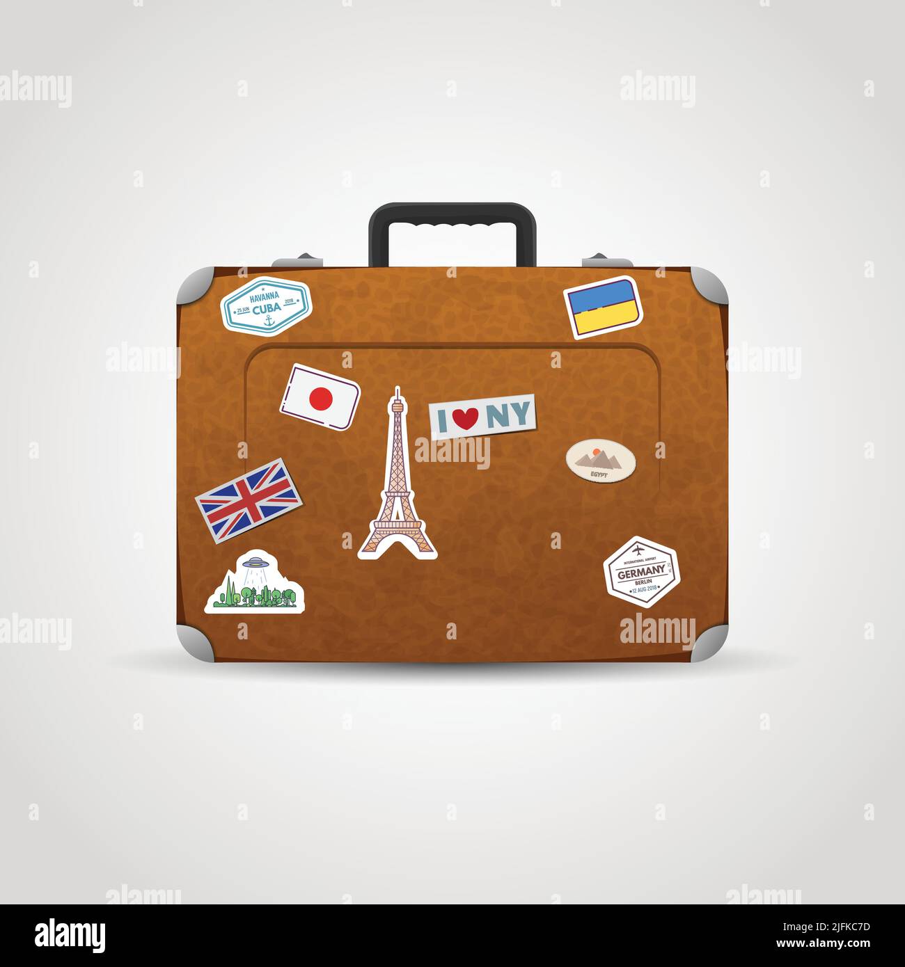 Travel concept suitcase tourist Stock Vector Images - Alamy