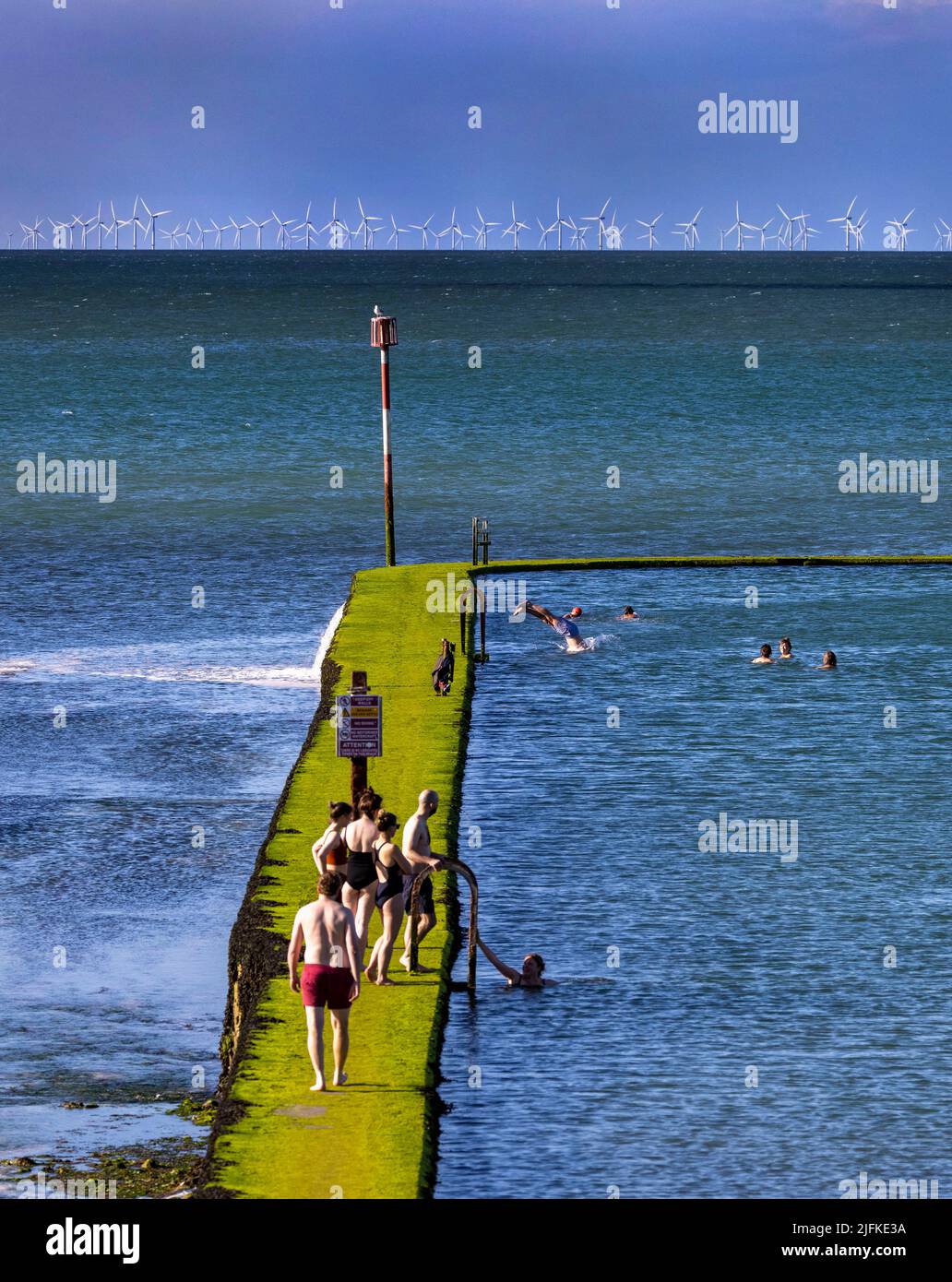 pic shows: Fine weekend weather in Margate As bathers took advantage of ...