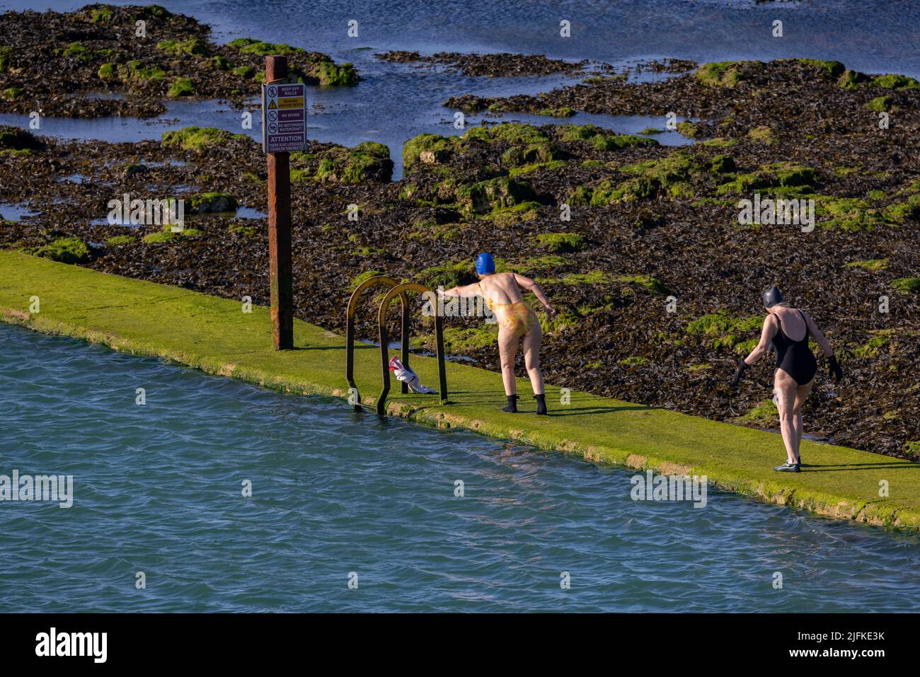 pic shows: Fine weekend weather in Margate As bathers took advantage of ...