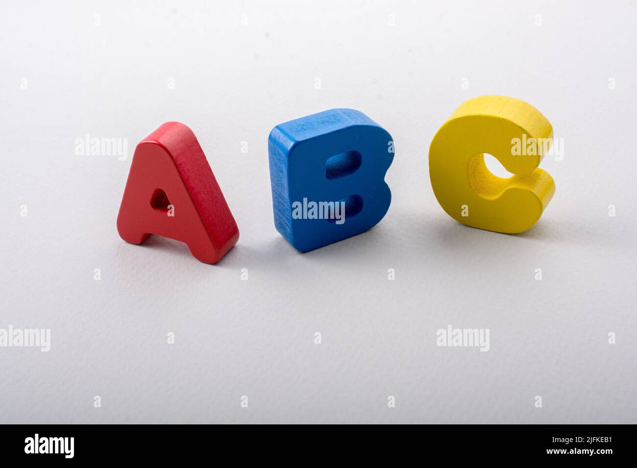 Letters of abc of alphabet on white color background Stock Photo - Alamy