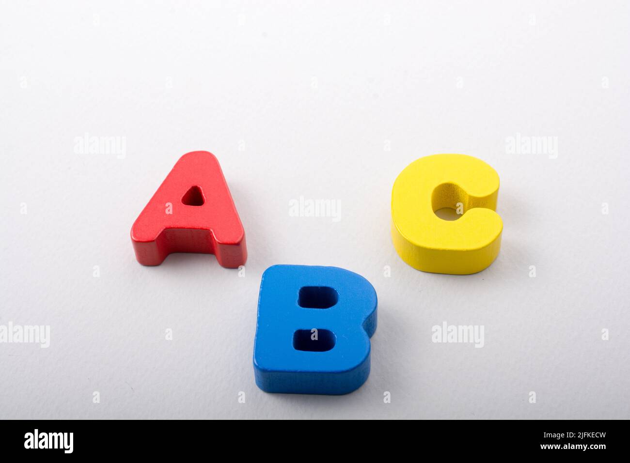 Letters of abc of alphabet on white color background Stock Photo - Alamy