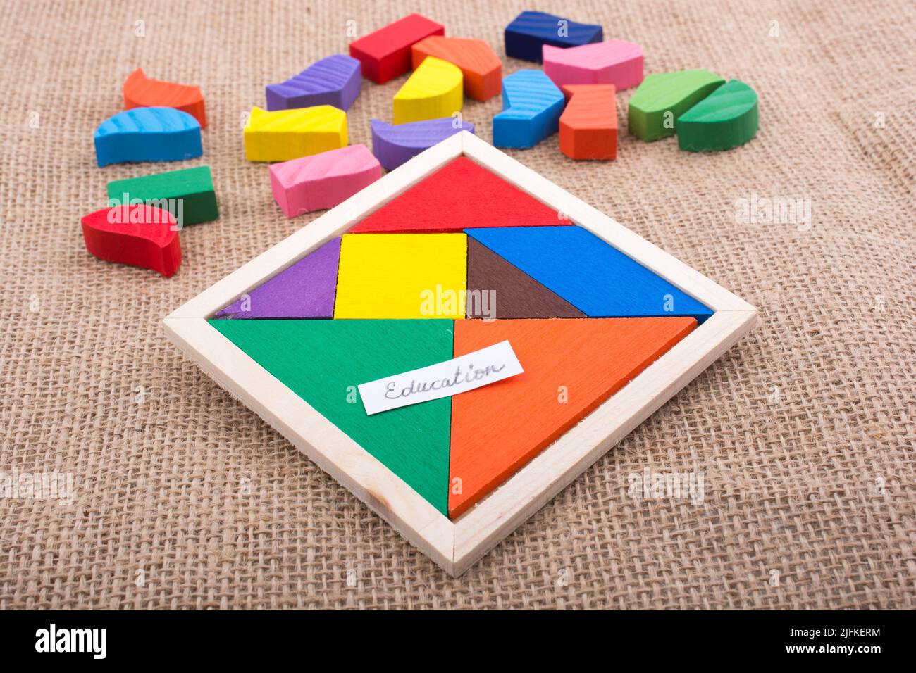 Puzzle tangram hi-res stock photography and images - Alamy
