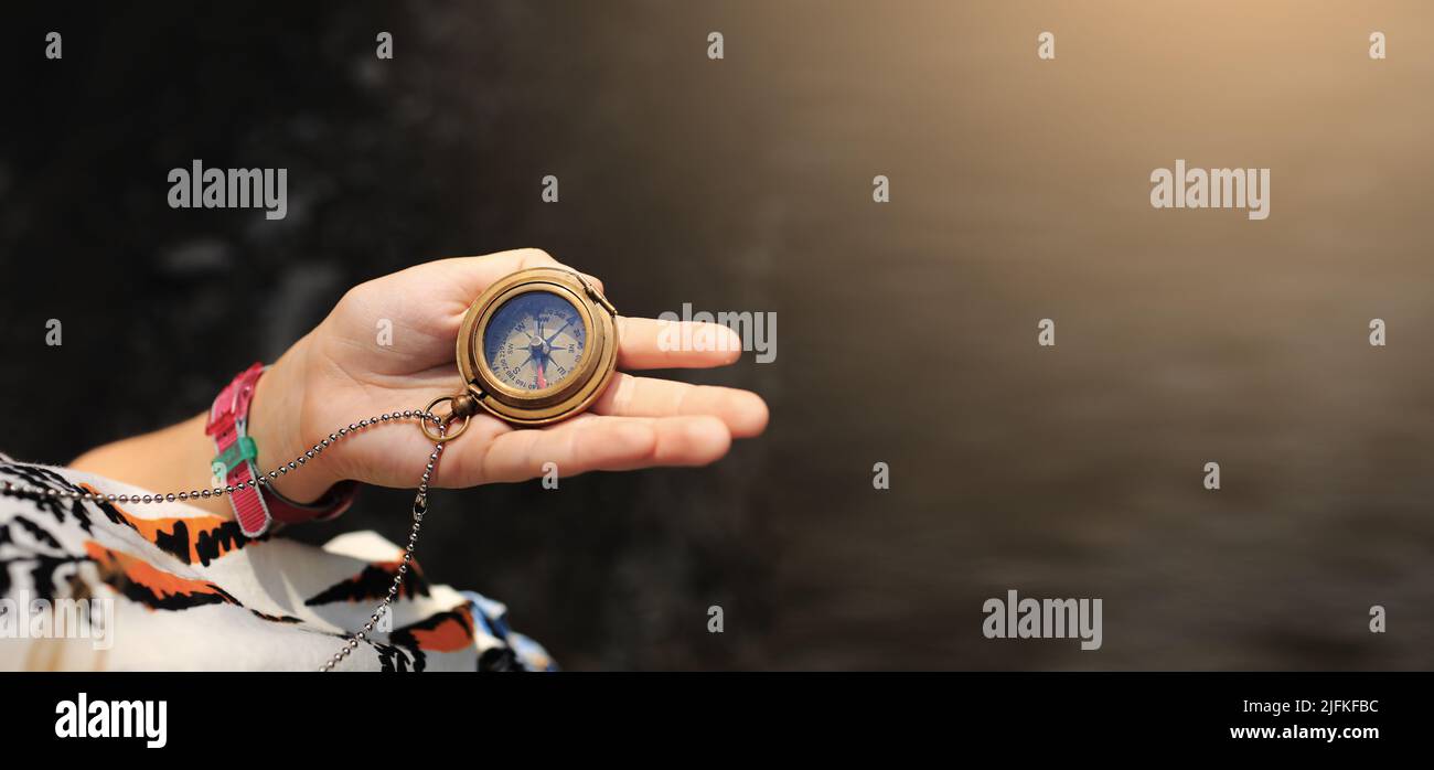 Child north south east west compass hi-res stock photography and images ...