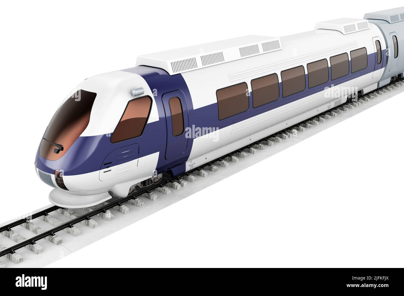 Finnish flag painted on the high speed train. Rail travel in the ...