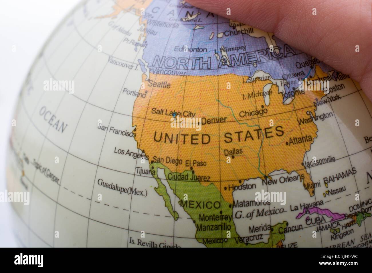 United states map globe hi-res stock photography and images - Alamy