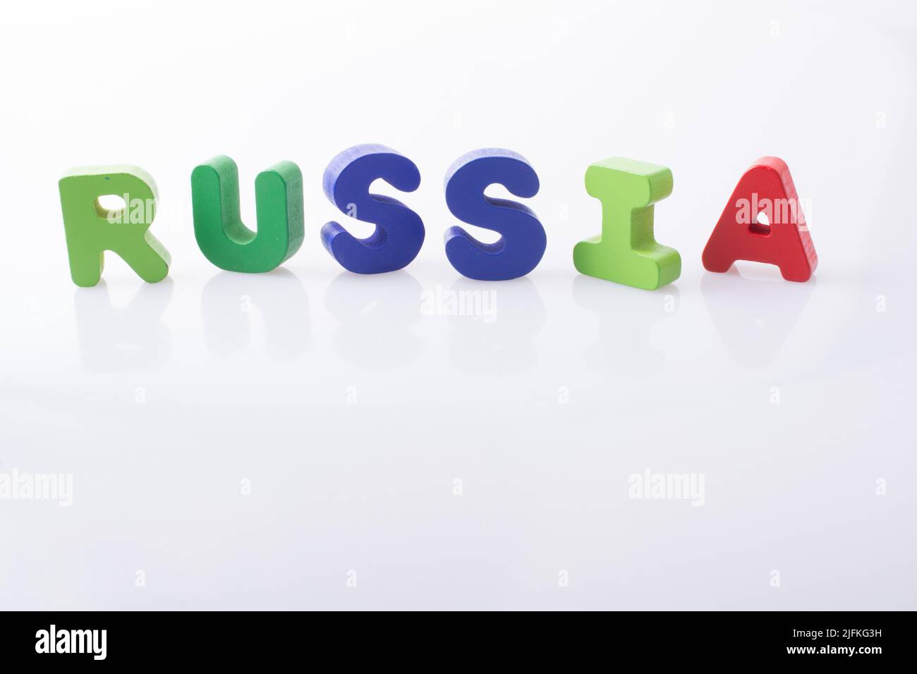 the word Russia written with colorful letter blocks Stock Photo - Alamy