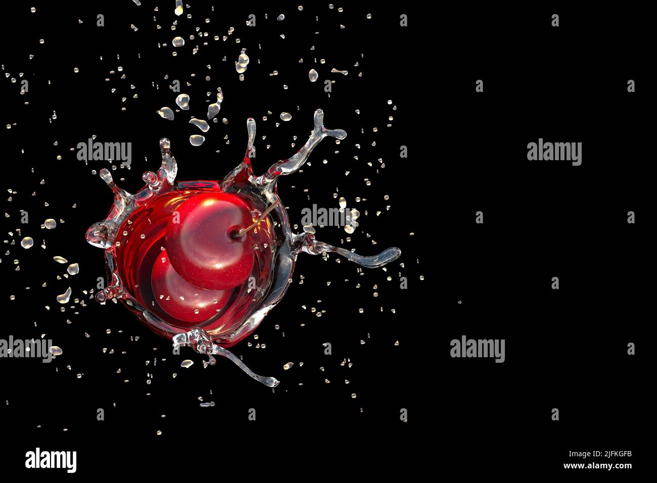 Cherry splash hi-res stock photography and images - Alamy