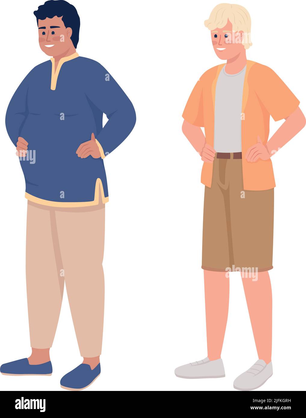 Young men 2d flat hi-res stock photography and images - Alamy