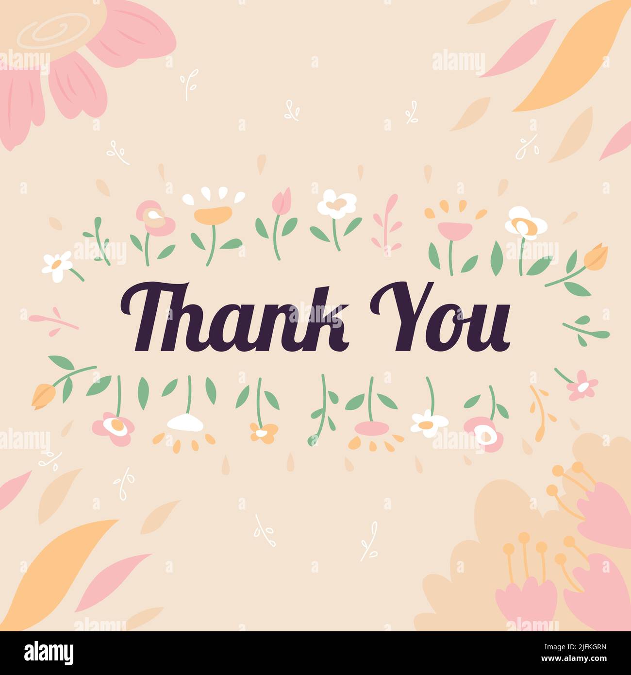 Thank you card template Stock Vector Image & Art - Alamy