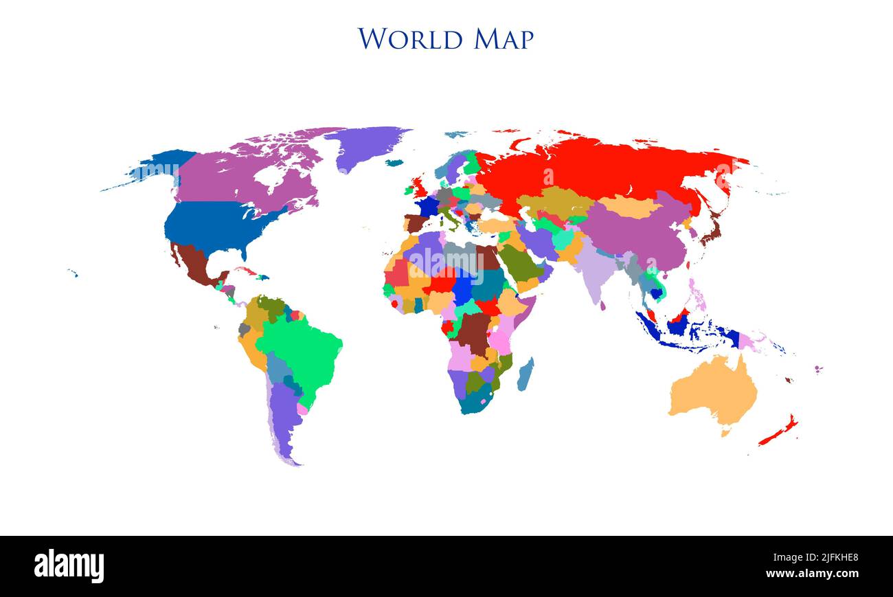 Detailed world map hi-res stock photography and images - Alamy