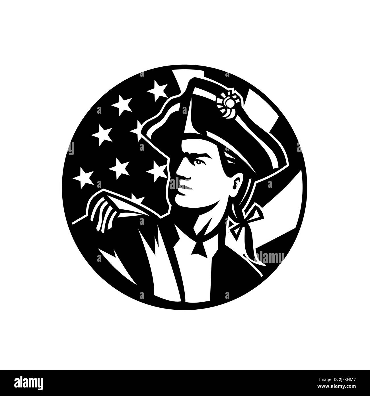 Colonial American Flag Clip Art Black And White