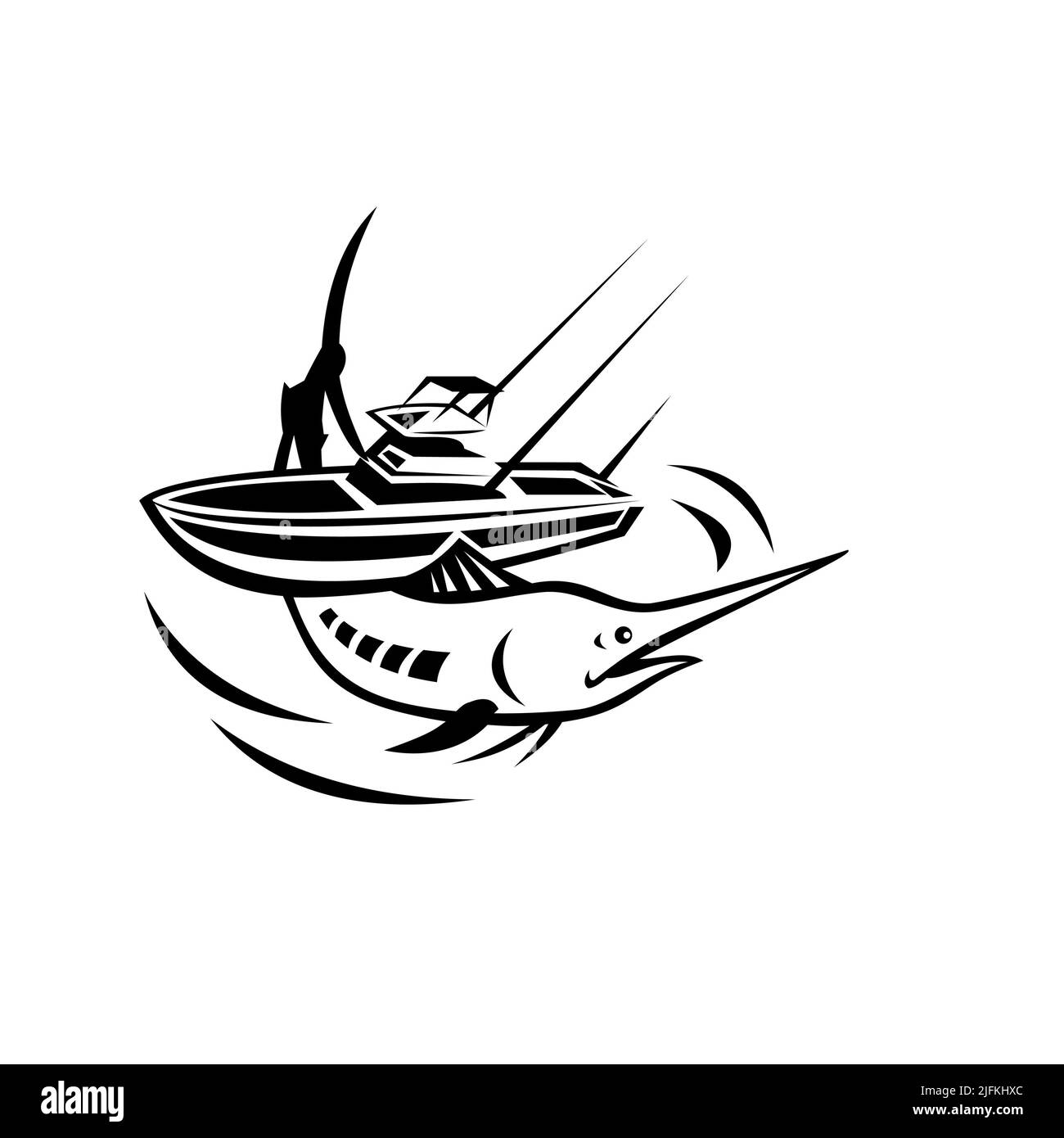 Blue marlin boat Cut Out Stock Images & Pictures - Alamy