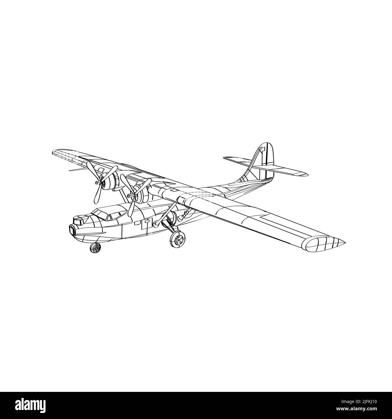Amphibious seaplane Black and White Stock Photos & Images - Alamy