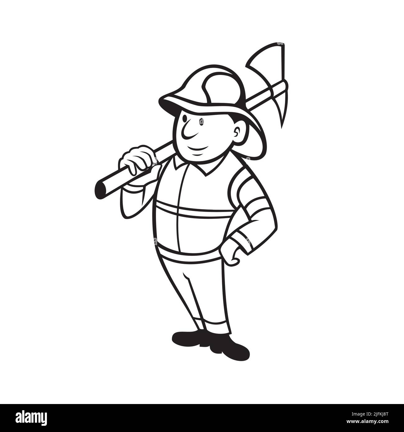 Firefighter cartoon hi-res stock photography and images - Alamy