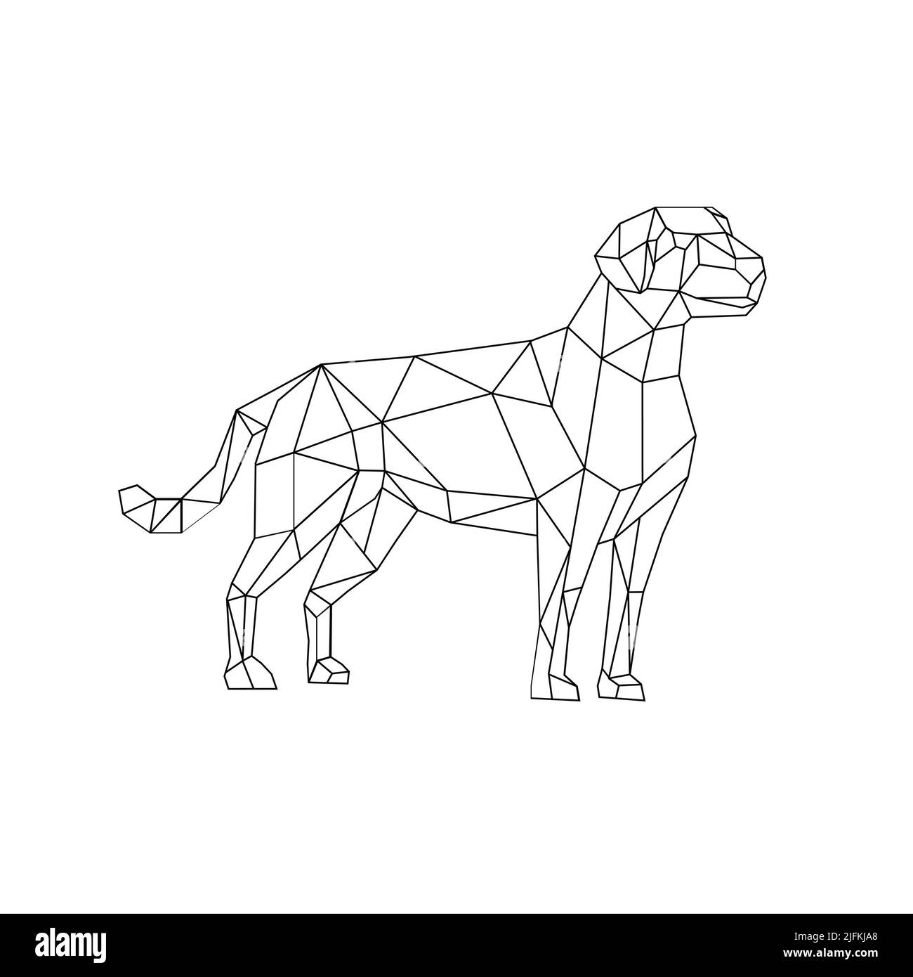 Dog polygonal hi-res stock photography and images - Alamy