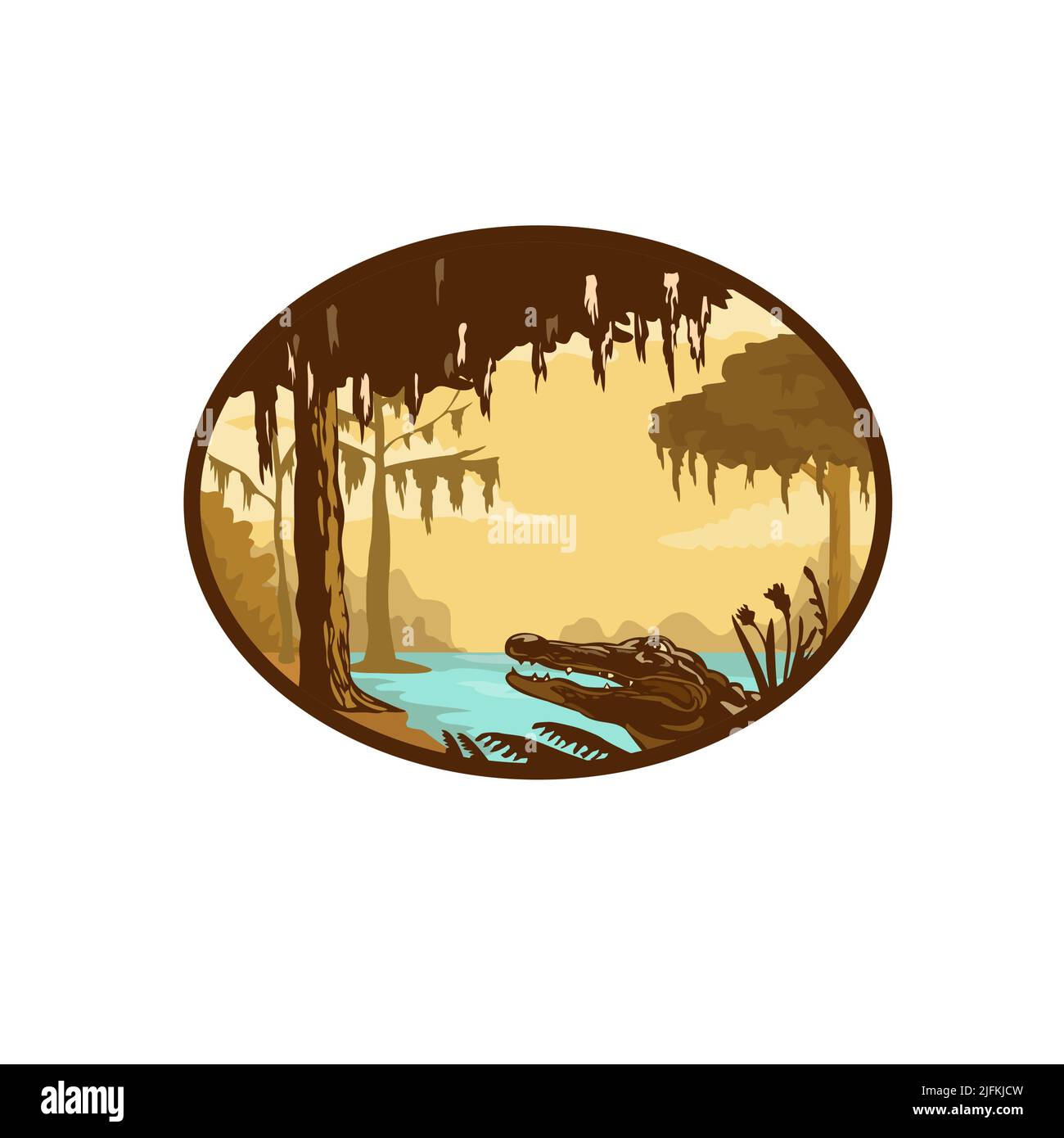 Louisiana swamp illustration hi-res stock photography and images - Alamy