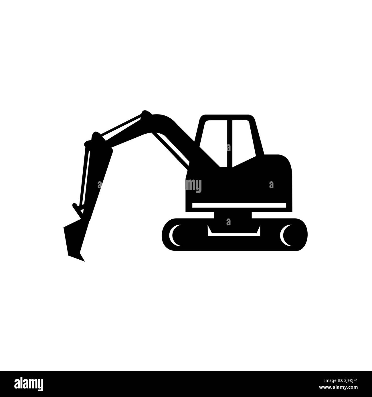 Black white excavator hi-res stock photography and images - Alamy