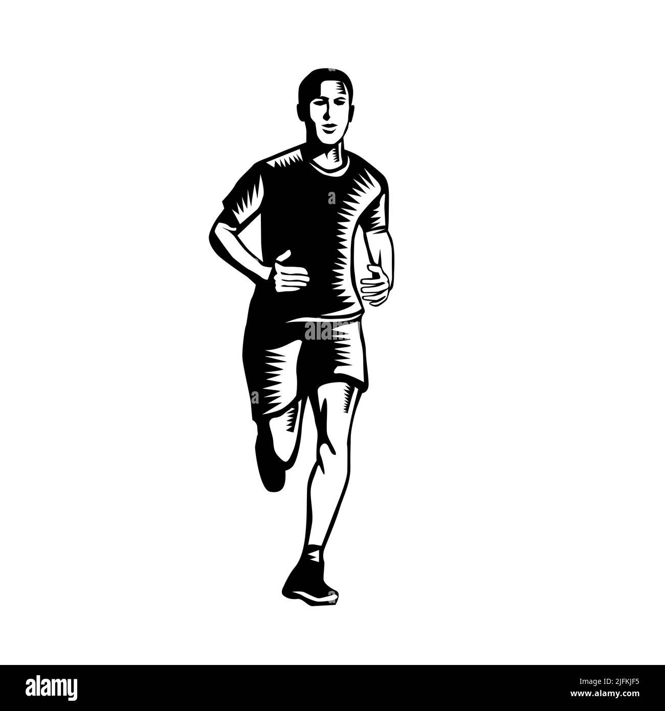 Male runner black white hi-res stock photography and images - Alamy