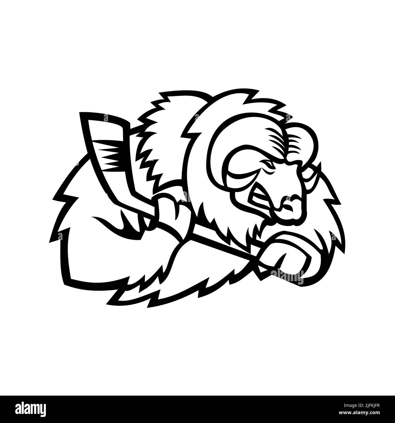 Arctic Musk Ox Drawing