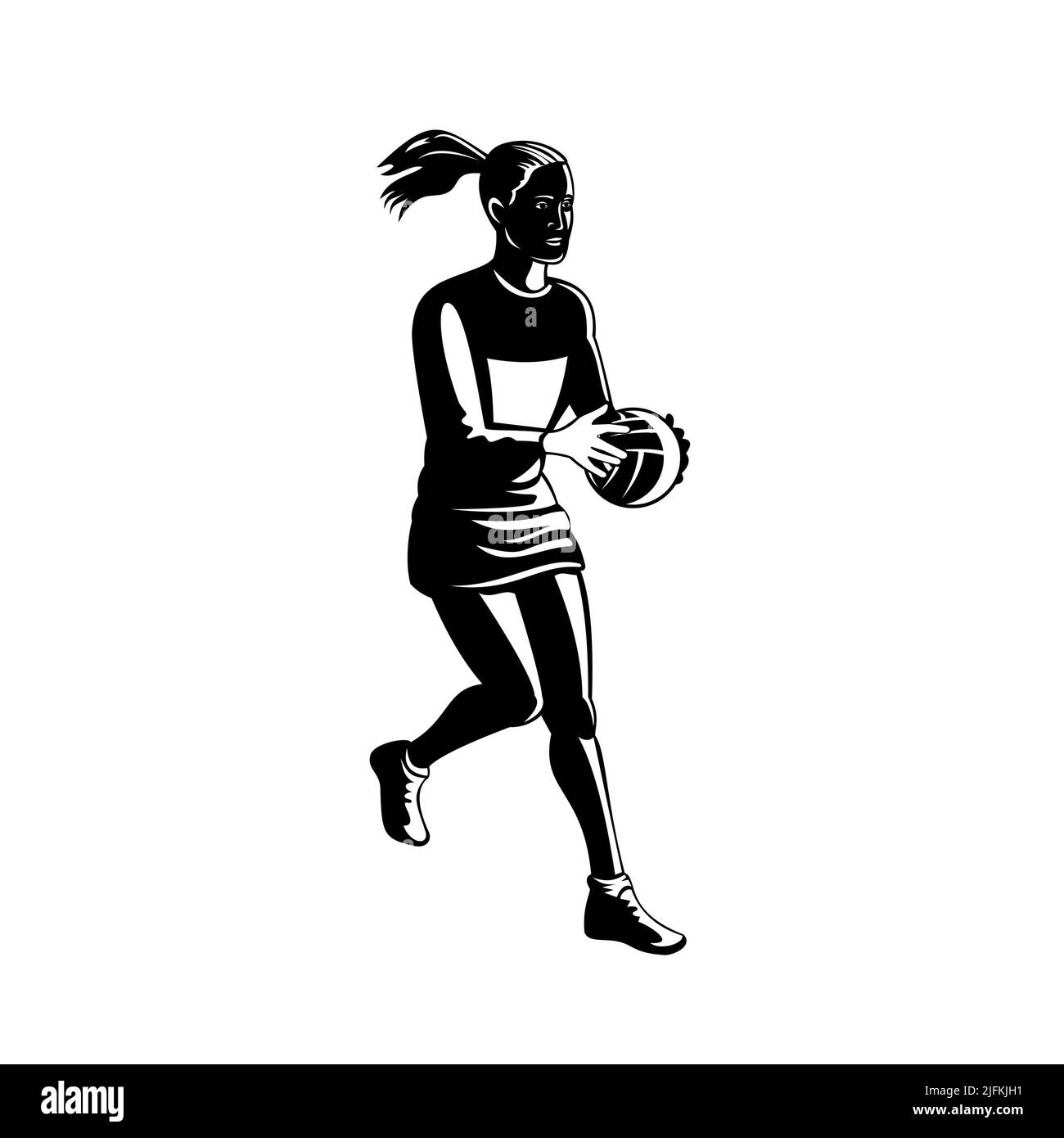 Netball retro Cut Out Stock Images & Pictures - Alamy