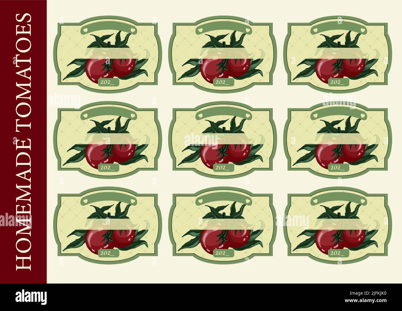 For cutting stickers for home preservation. Canned tomatoes. Cooking labels. Vintage stickers ...