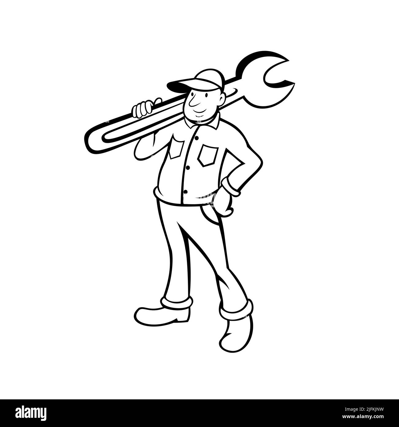 Cartoon handyman Cut Out Stock Images & Pictures - Alamy