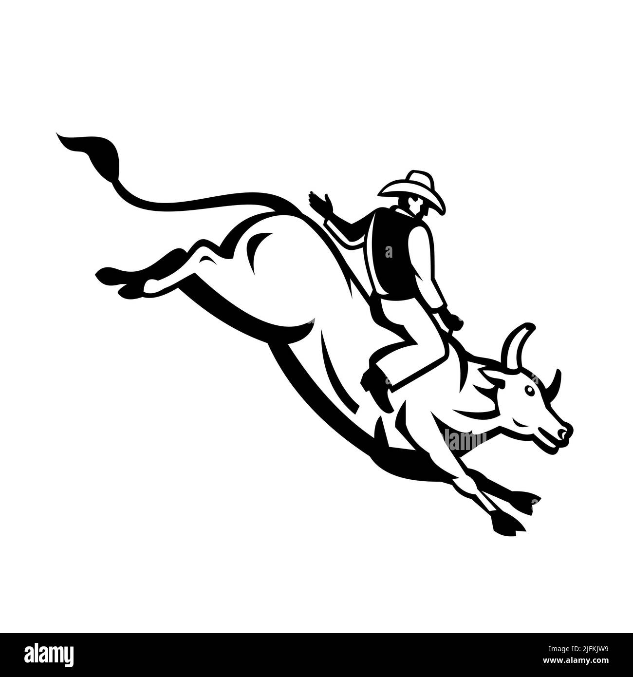 Bucking Bull Outline