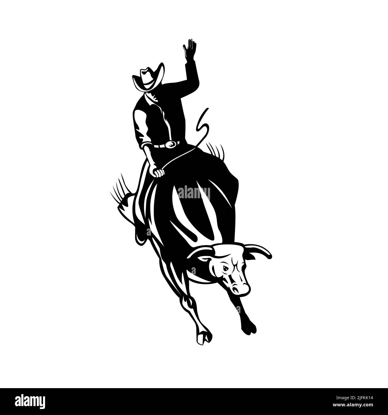 Vintage cowboy illustration Black and White Stock Photos & Images - Alamy