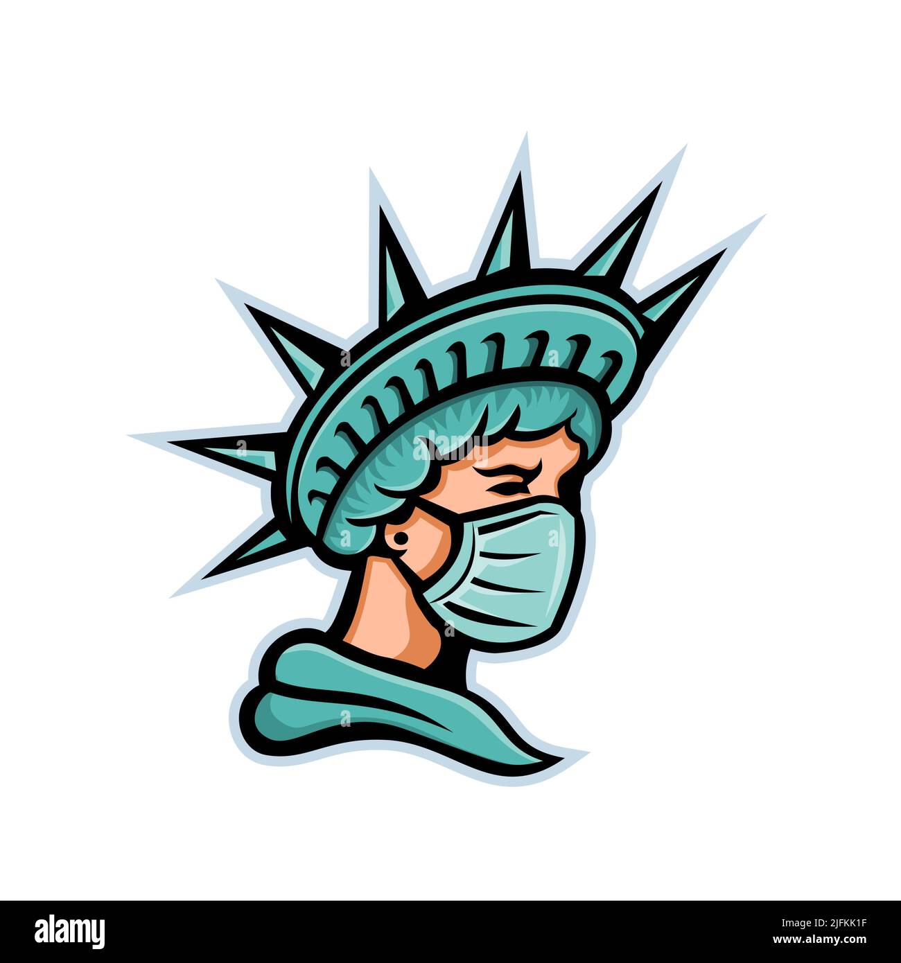 Cartoon statue of liberty with sign hi-res stock photography and images ...