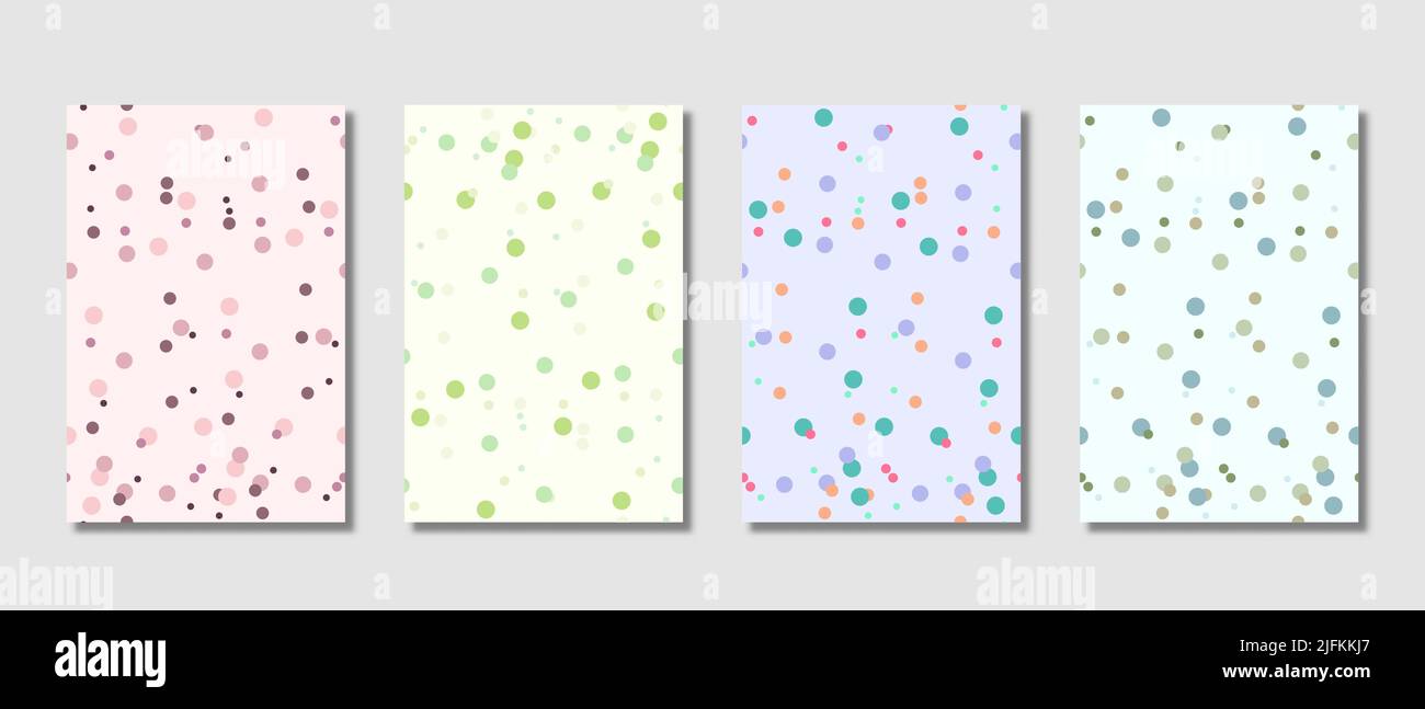 Set of colorful dots seamless pattern. Seamless vector pattern with ...