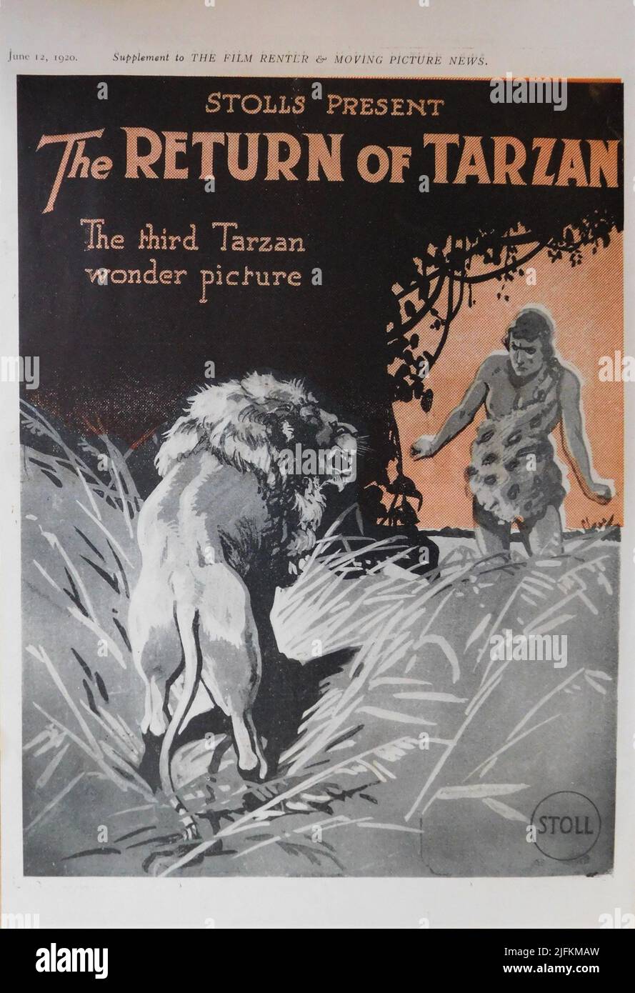 GENE POLLAR as Tarzan in the third Tarzan wonder picture THE RETURN OF ...