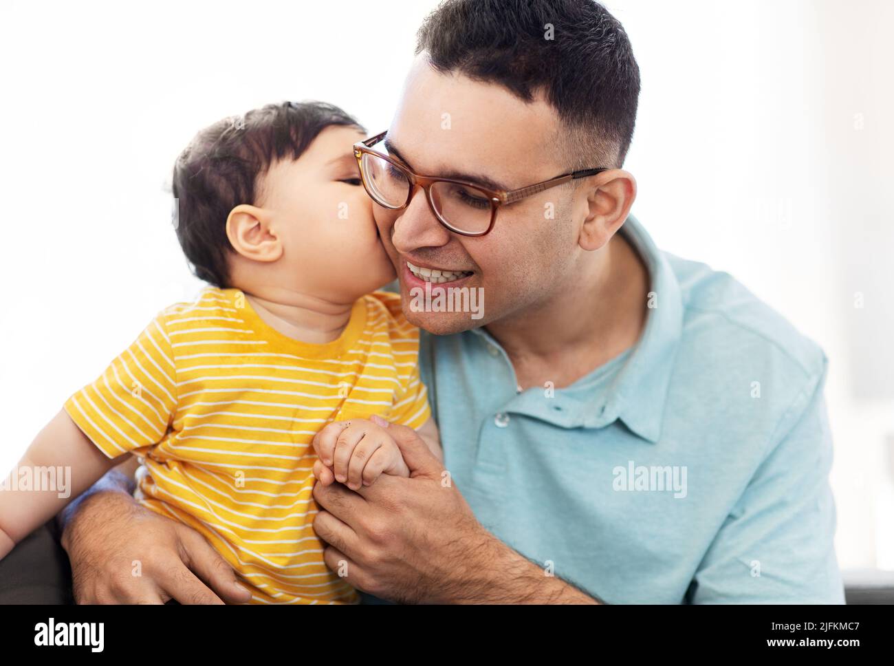 happy father with little baby son at home Stock Photo - Alamy